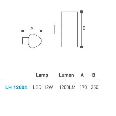 Led Çift Yönlü Bahçe - Duvar Aplik Lh-12604 - Özden Elektrik