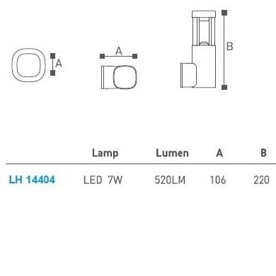 Led Bahçe-Duvar Aplik Lh-14404 - Özden Elektrik